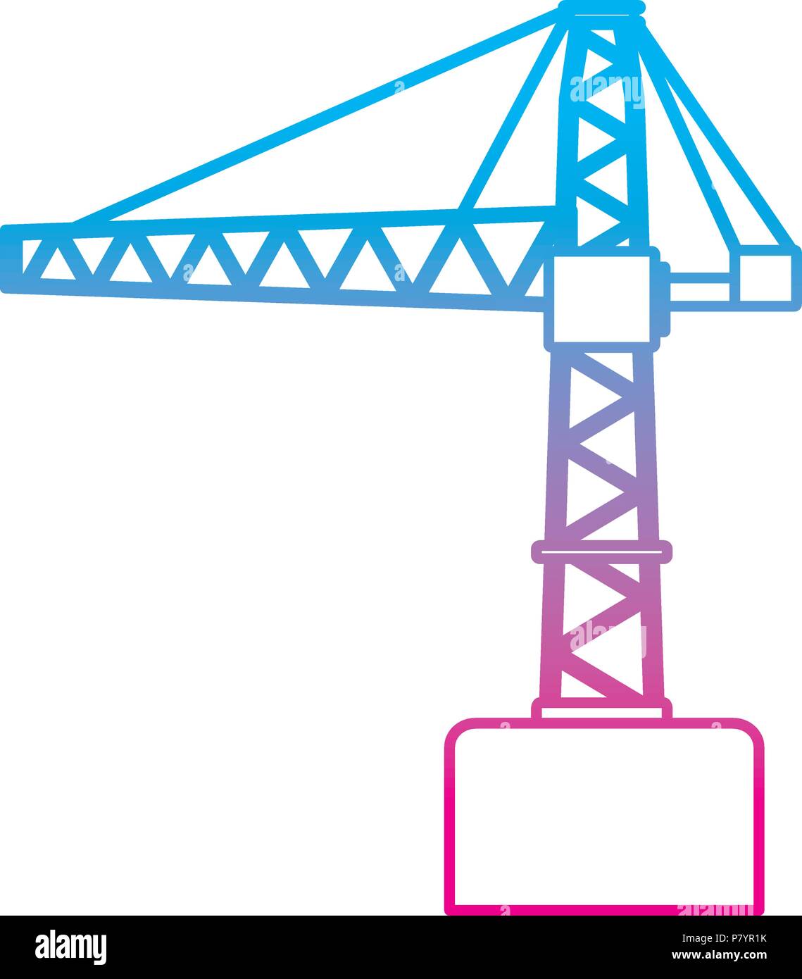 degraded line pulleys construction repair crane sign Stock Vector Image ...