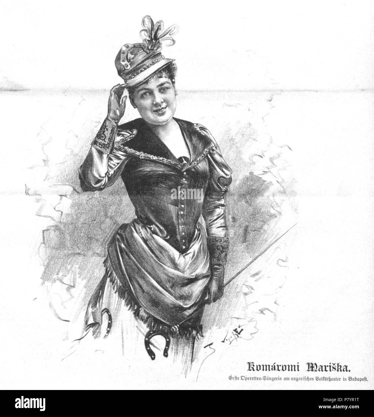 English: Portrait of Mariska Komáromi (1864-1936), Hungarian singer. 20 ...