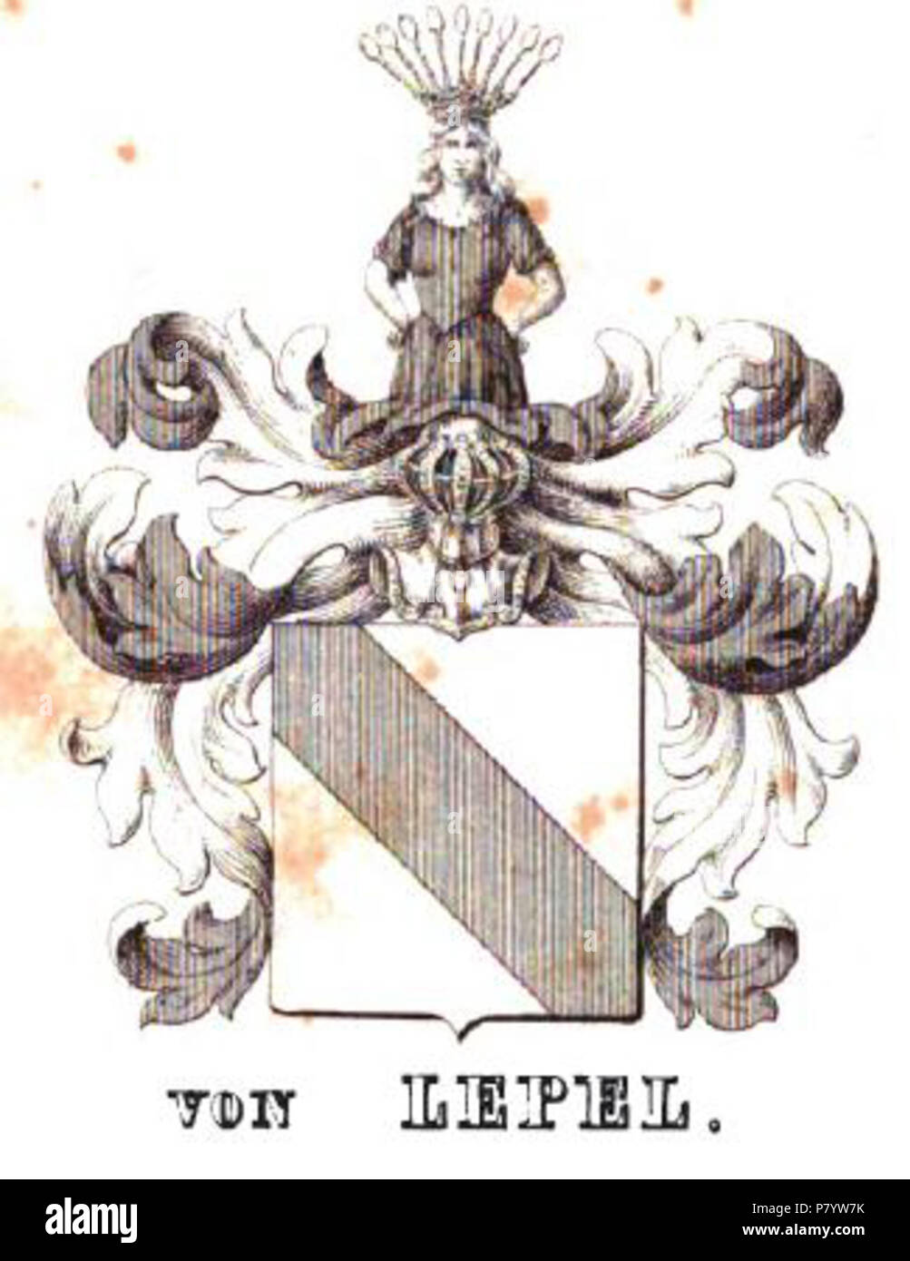 Deutsch: Lepel Wappen 1842 . 1842 243 Lepel-Freiherr-1842 Stock Photo ...