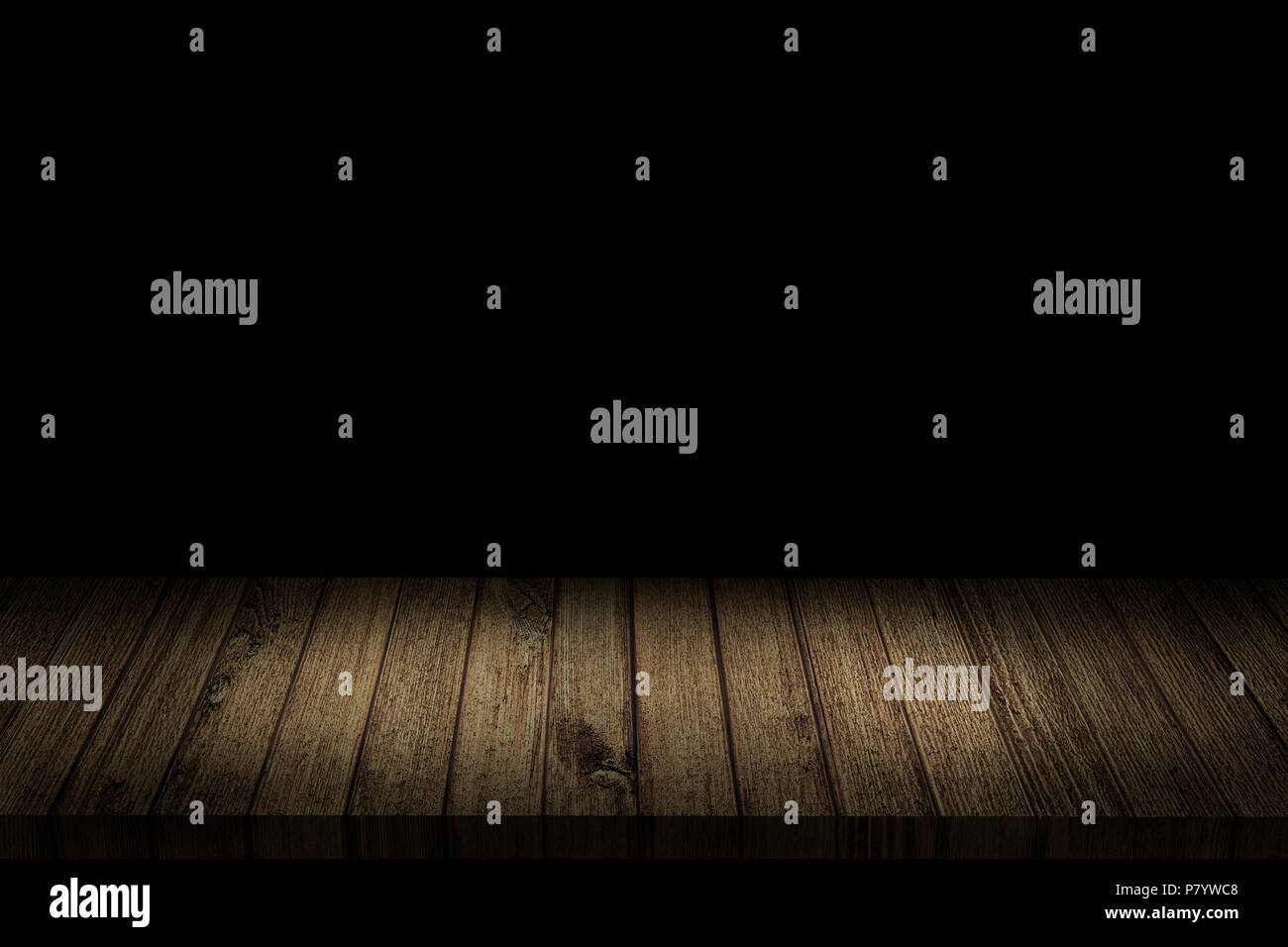 Empty table in dark shadow. 3D illustration Stock Photo - Alamy