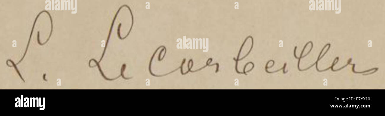 250 Louis Le Corbeiller - signature Stock Photo - Alamy