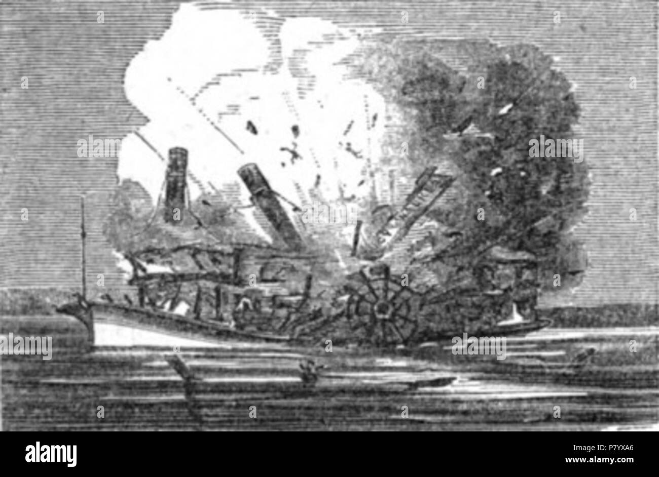 Steamboat explosion hi-res stock photography and images - Alamy