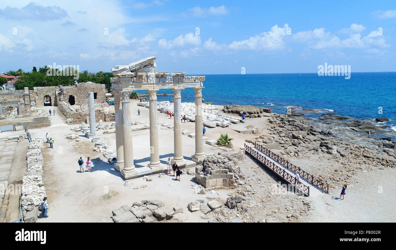 Aerial view of Side city in Antalya Turkey Stock Photo - Alamy
