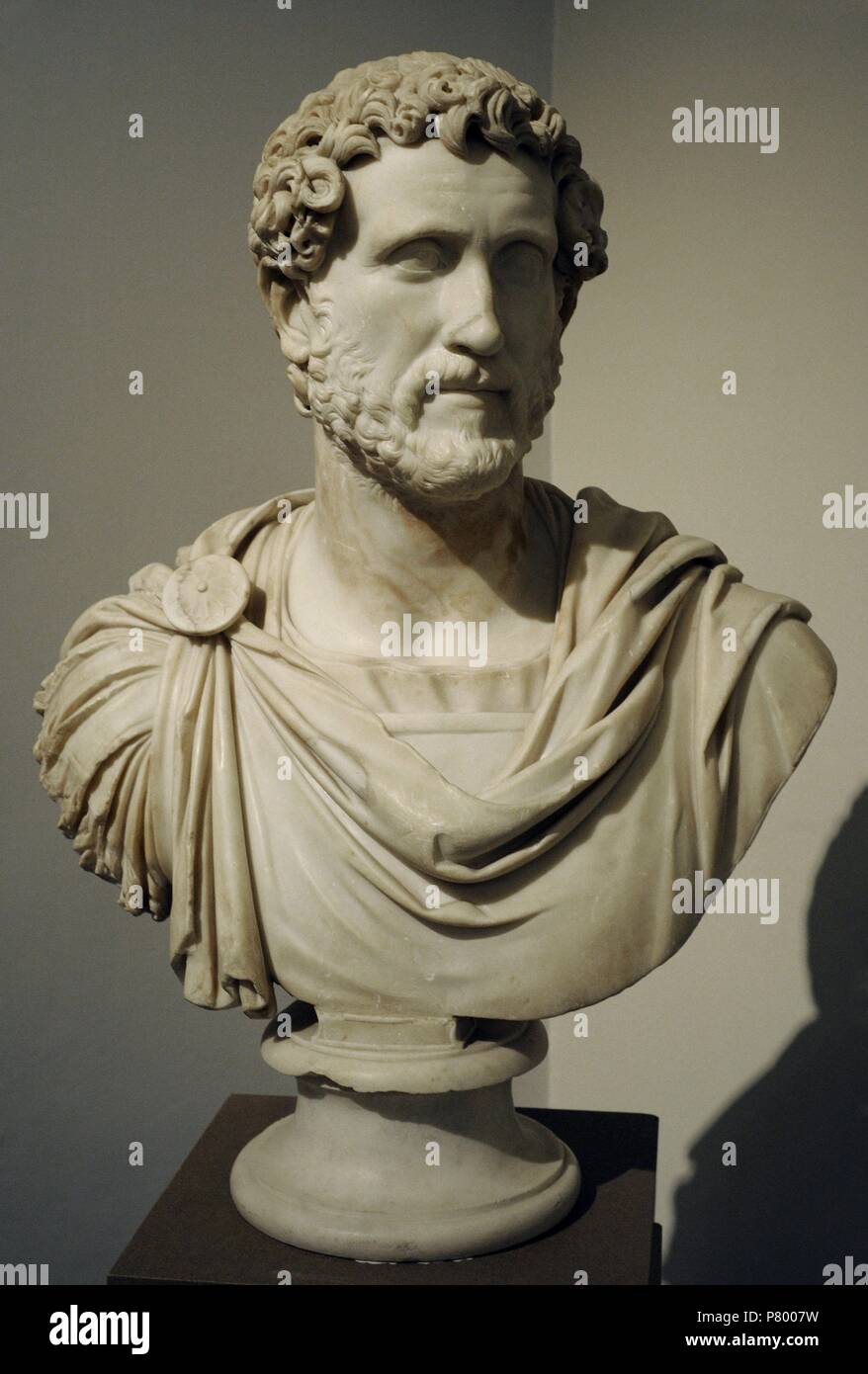 Marble portrait of the emperor antoninus pius roman hi-res stock ...