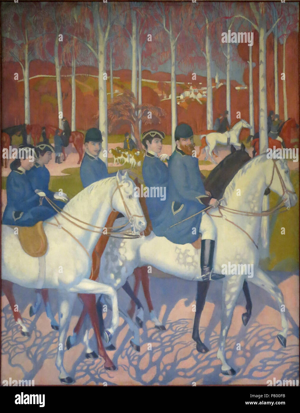 Français : La légende de saint Hubert, Le Départ, 1er tableau . between ...