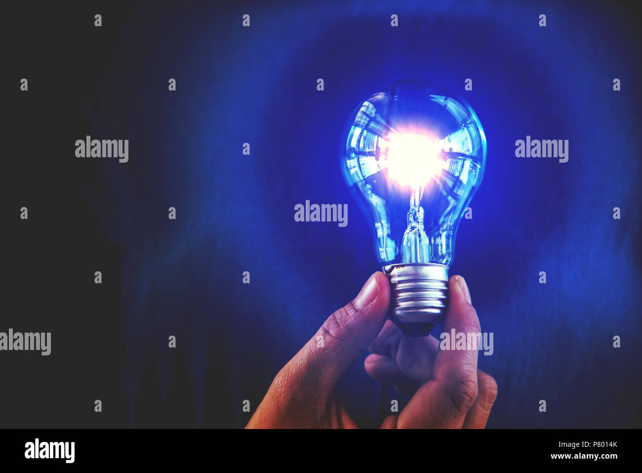 Bulb with lighting. Idea and Creative concept for startup new project ...