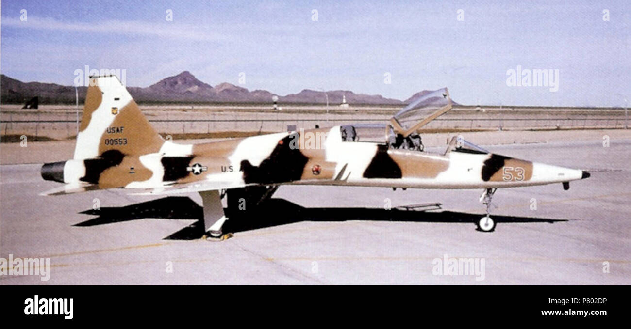 4477th Test and Evaluation Squadron - T-38 Talon on parking ramp Stock ...