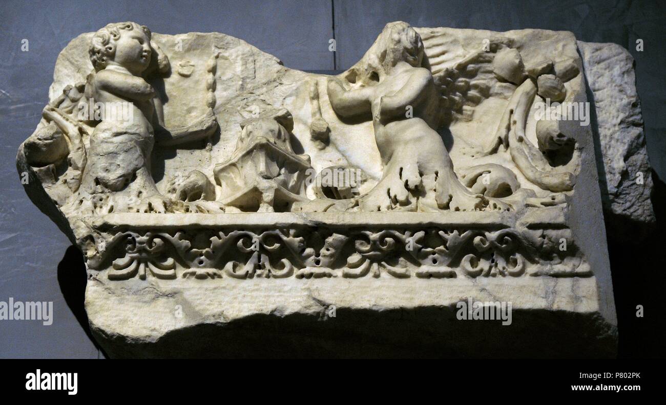 Fragments of architectural relief. Aula Regia of the Domus Flavia ...