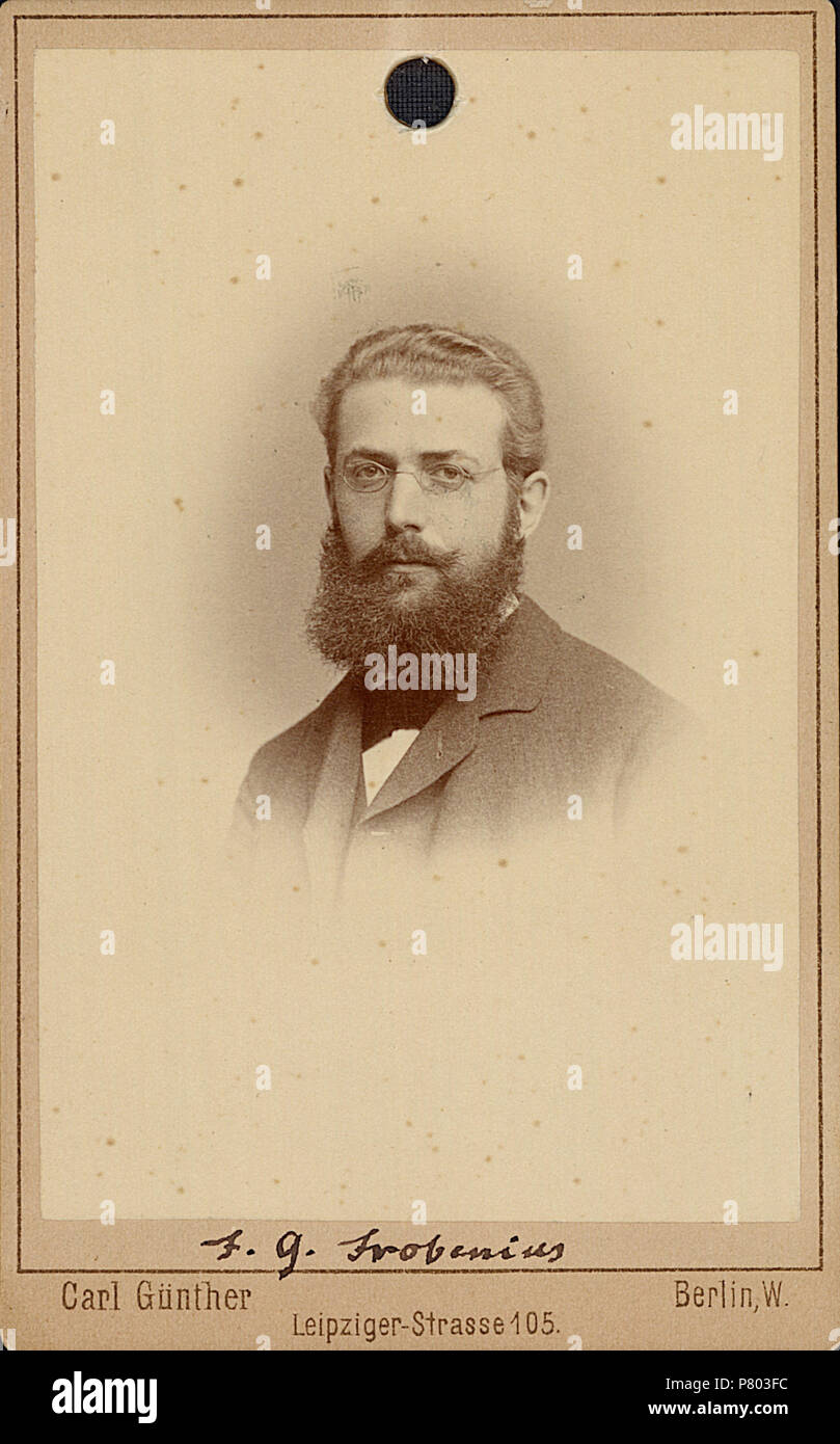 . Frobenius, Georg Ferdinand (1849-1917) circa 1886 149 ETH-BIB ...