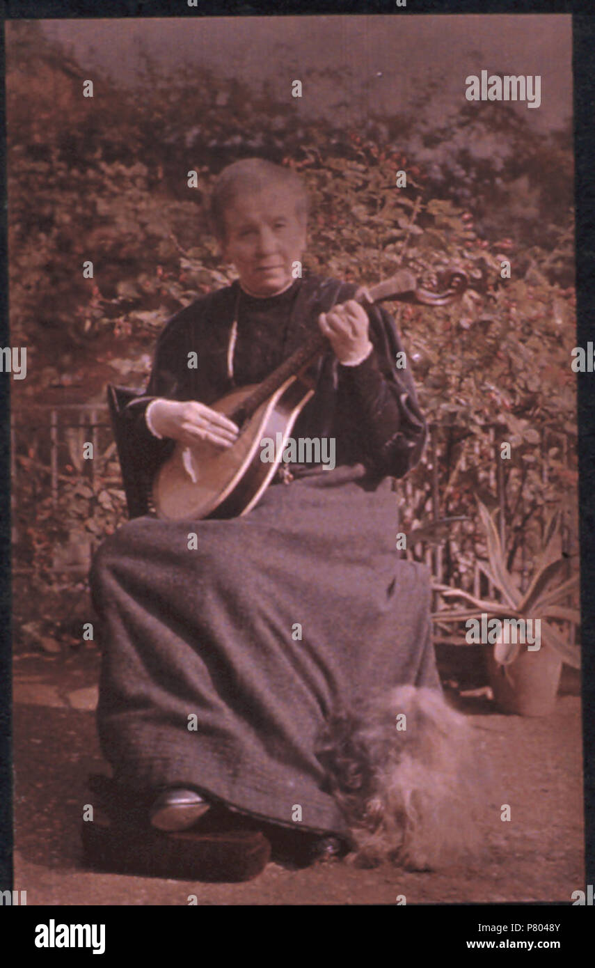 Colour Photograph (Autochrome) of Miss Acland with her Portuguese ...