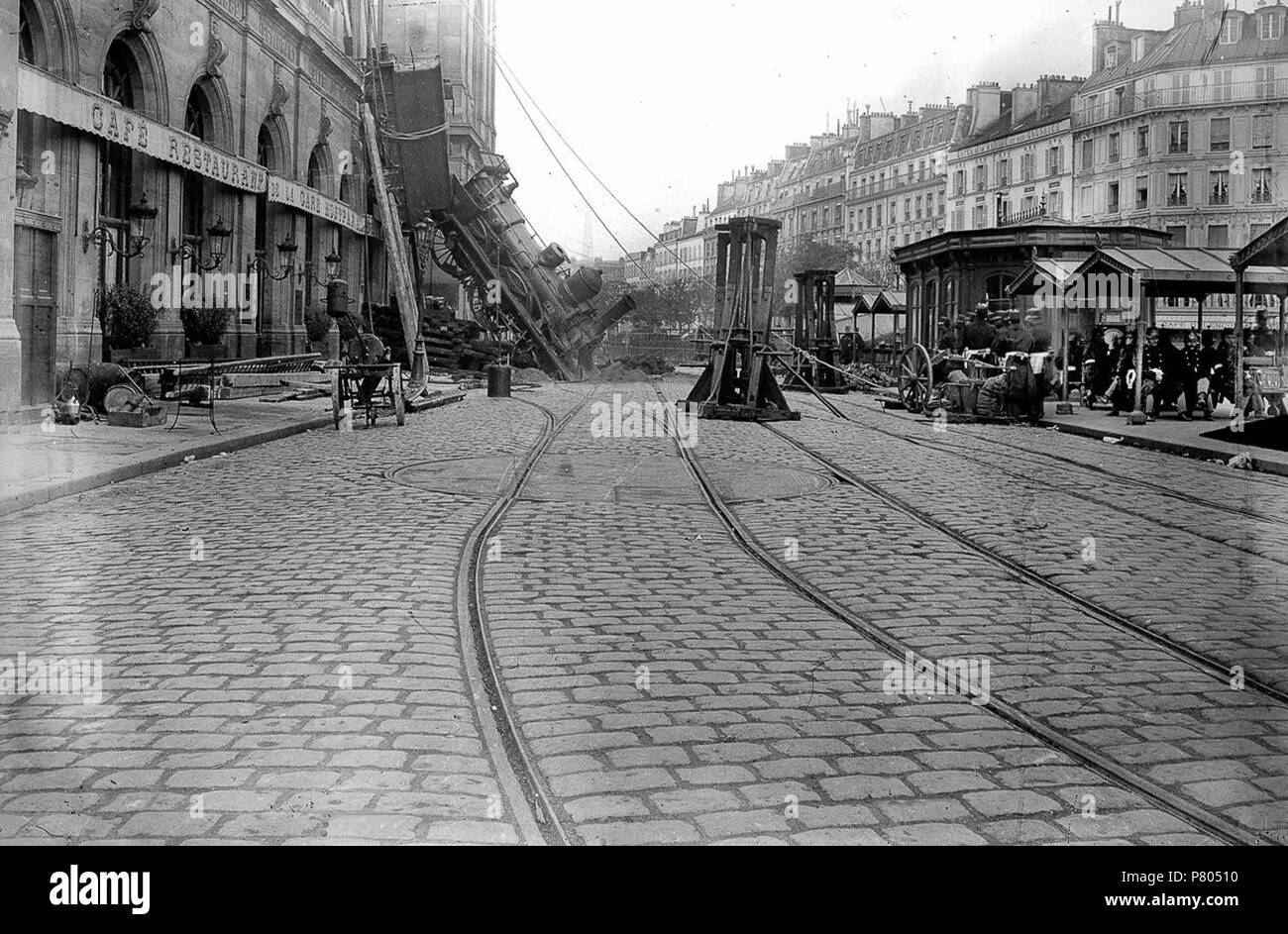 Italiano: Montparnasse trainwreck . 22 October 1895 277 Montparnasse ...
