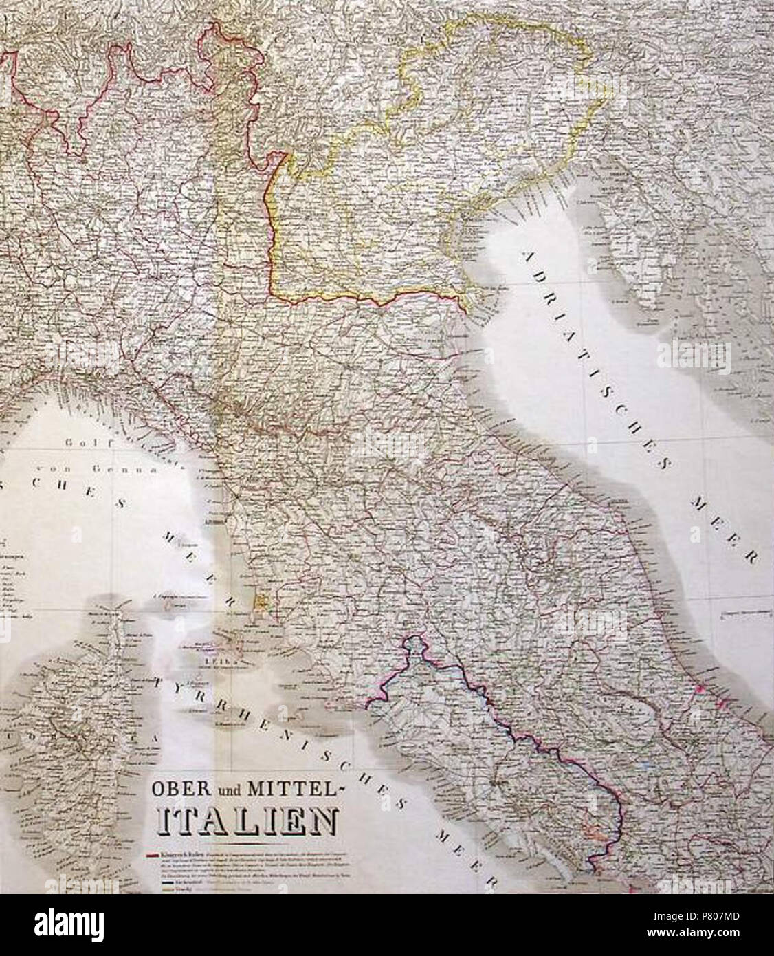 English: Map of northern and central Italy showing the territorial ...