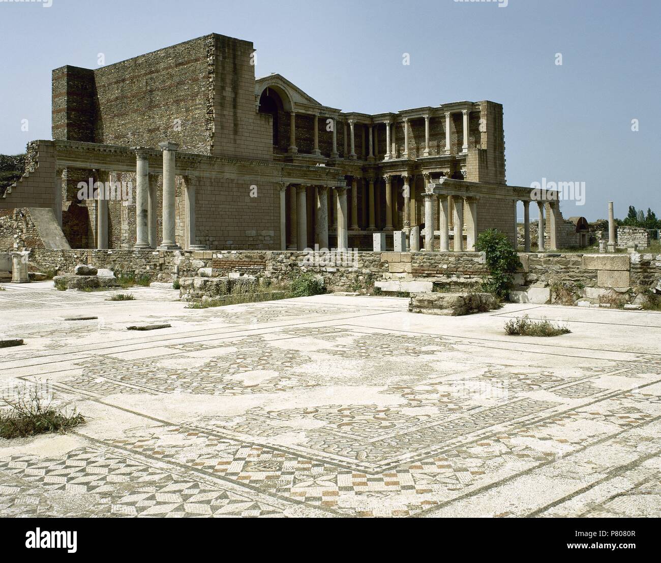 Turkey. Sardis. Synagogue. Exterior. Later Roman empire. Anatolia Stock ...