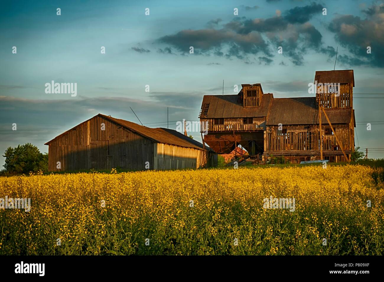 Old prairie farm buildings hi-res stock photography and images - Alamy