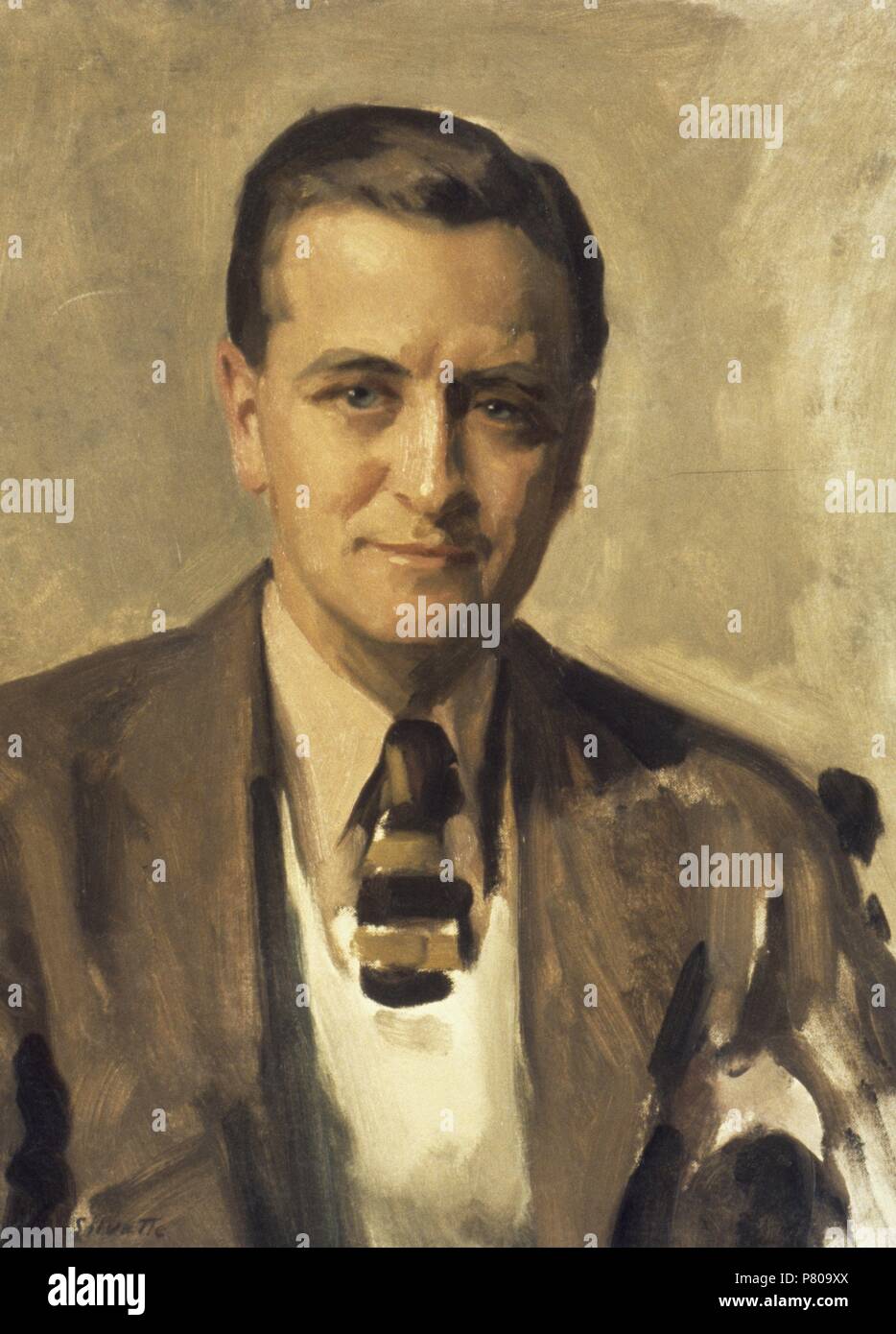 Francis Scott Fitzgerald (1896-1940). American writer. Portrait by ...