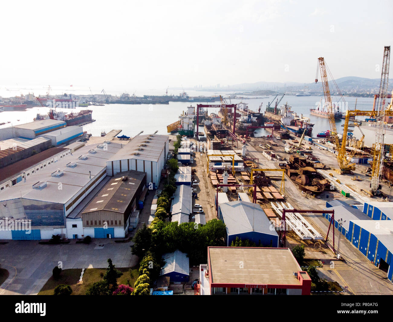 Shipbuilding aerial hi-res stock photography and images - Alamy