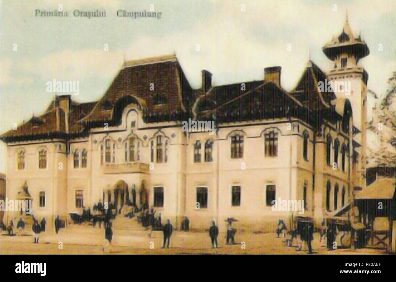 English: Palace of Culture in Câmpulung, the former Câmpulung City Hall ...