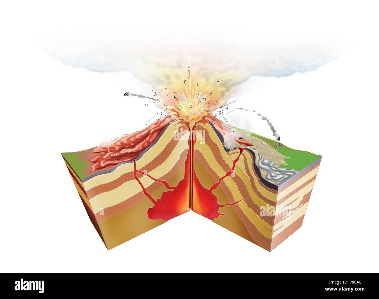 Vulcano volcano Cut Out Stock Images & Pictures - Alamy