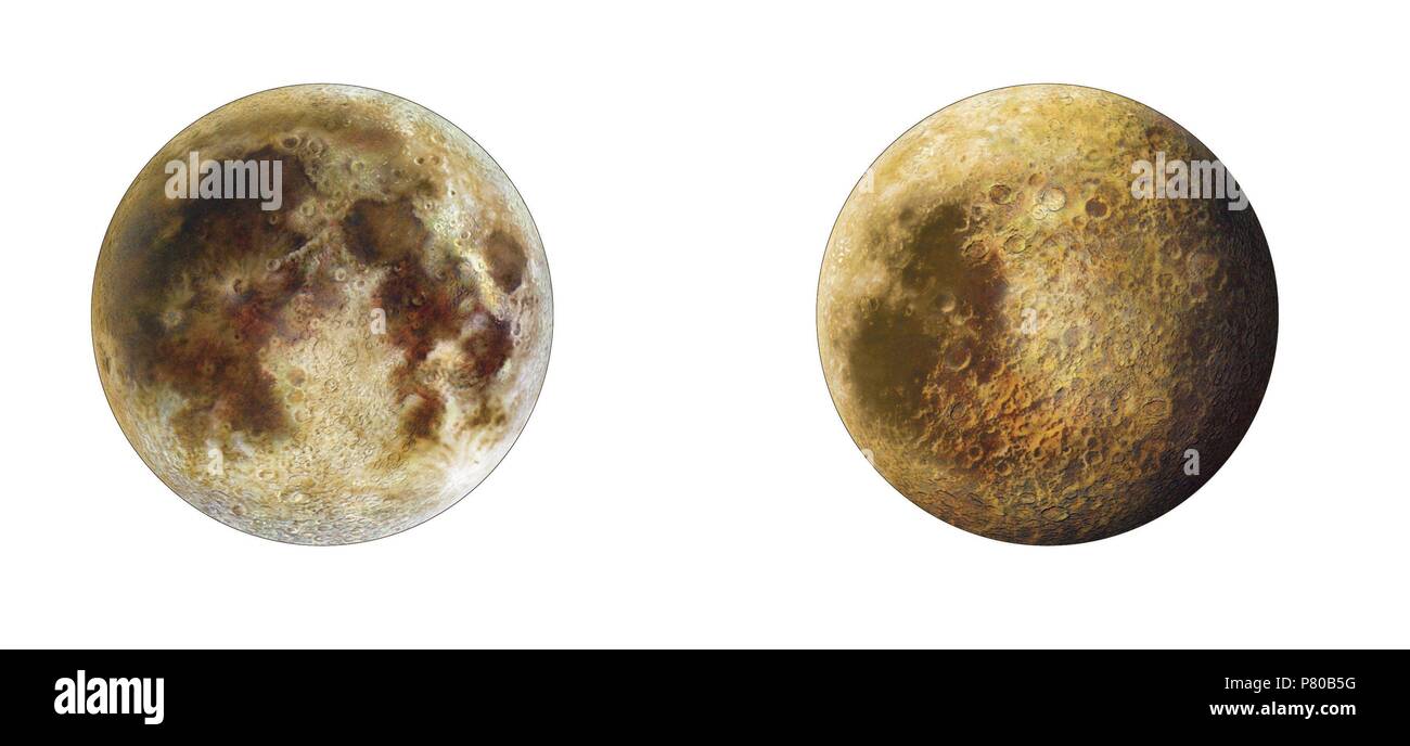 Two sides of the Moon Stock Photo - Alamy