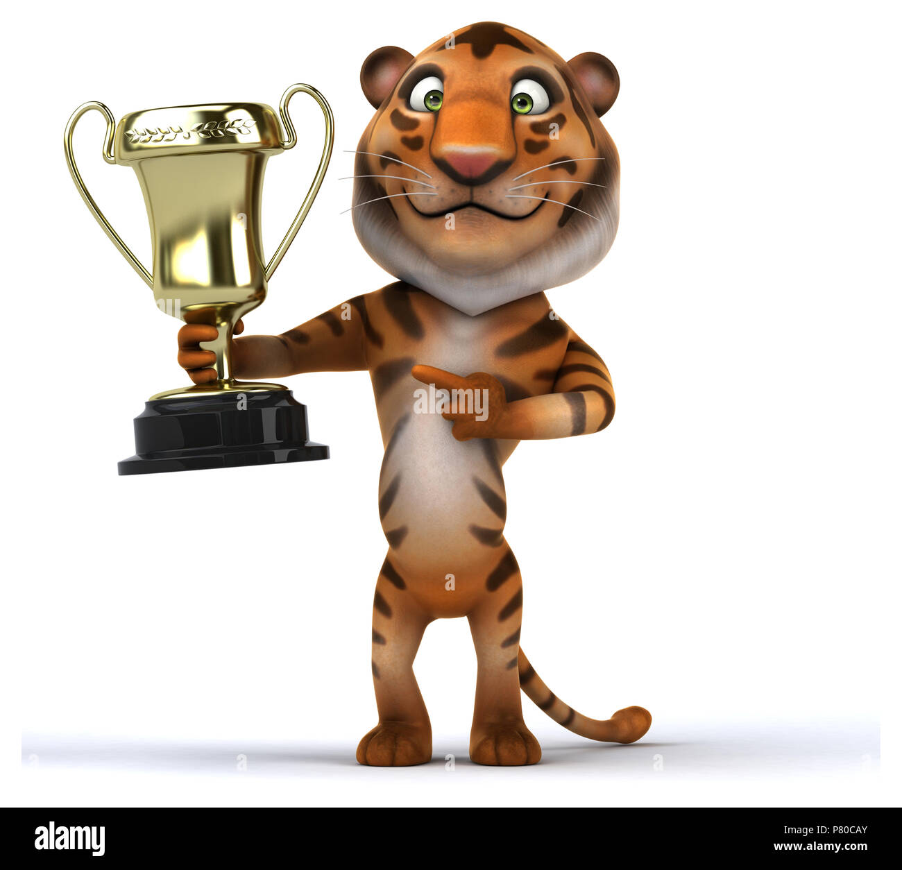 Cute tiger cartoon roaring Cut Out Stock Images & Pictures - Alamy