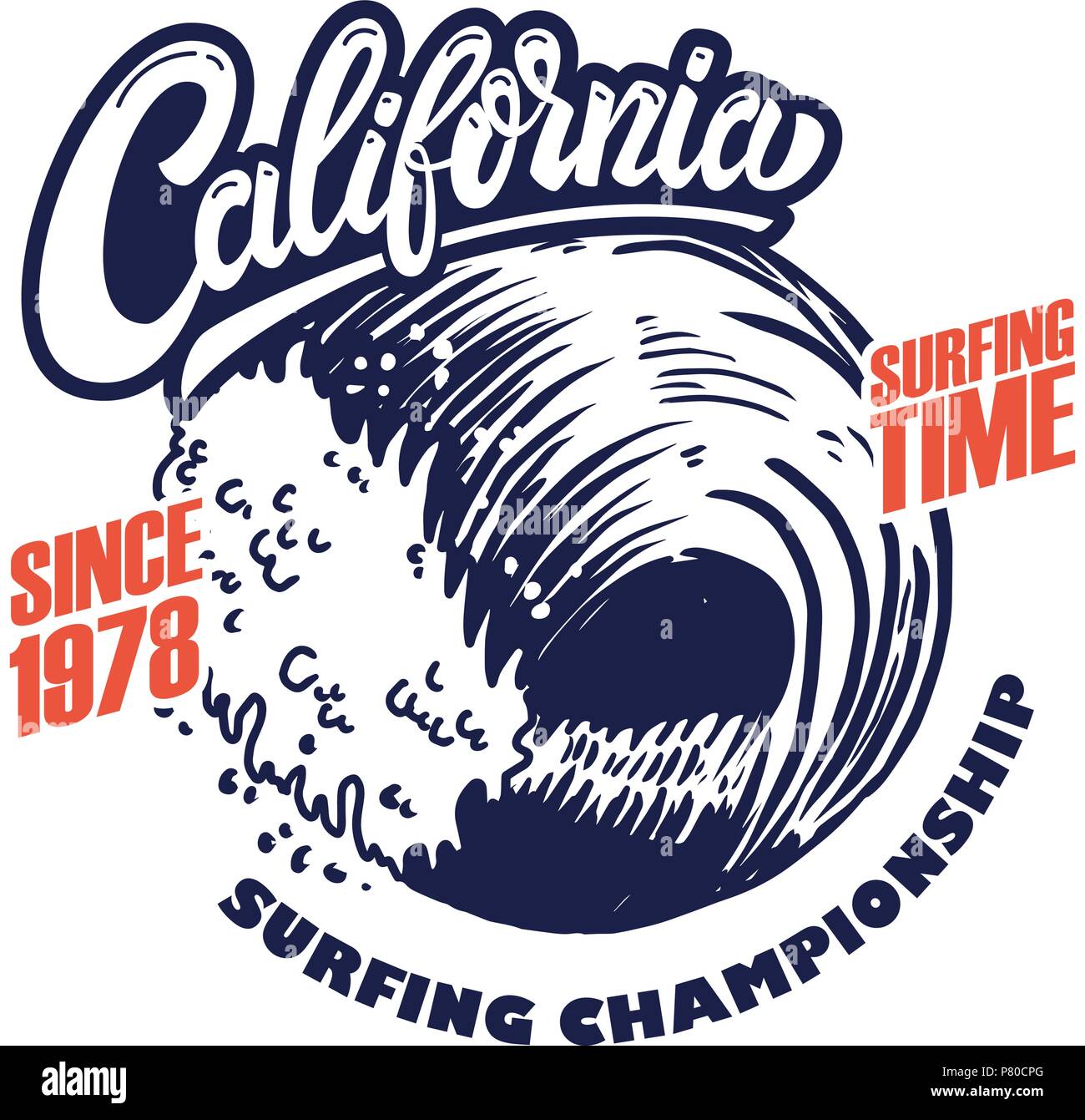 The surf rider Stock Vector Images - Alamy