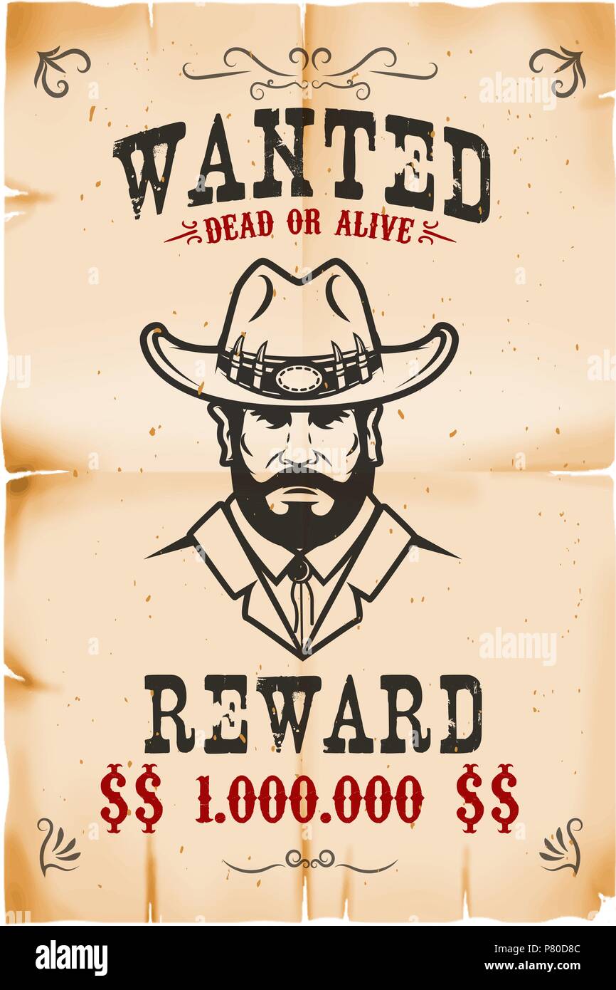 Old West Wanted Poster Wallpaper 349 Wanted Sign Wall Stock Photos