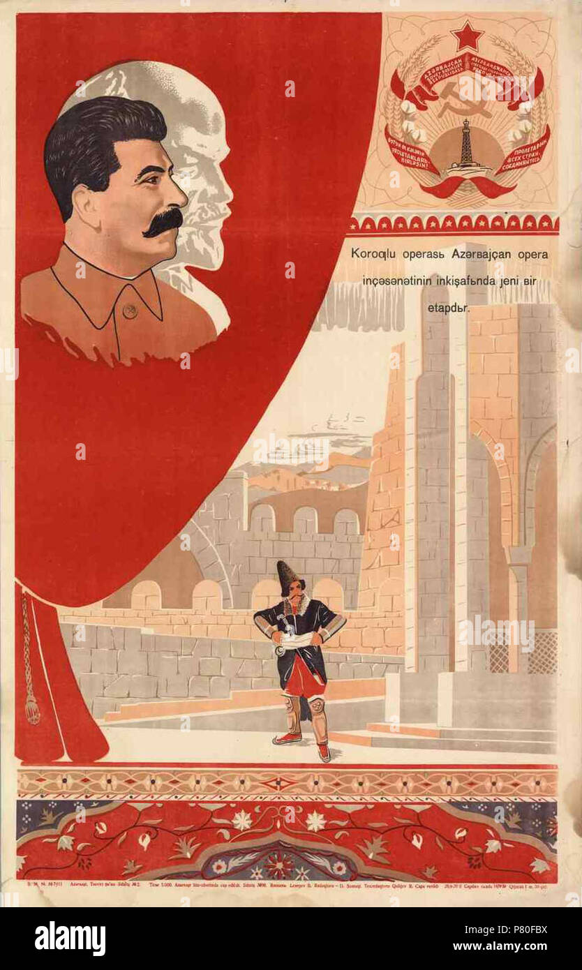 English: Poster of Azerbaijan 1939. Opera . 1939 319 Poster of ...