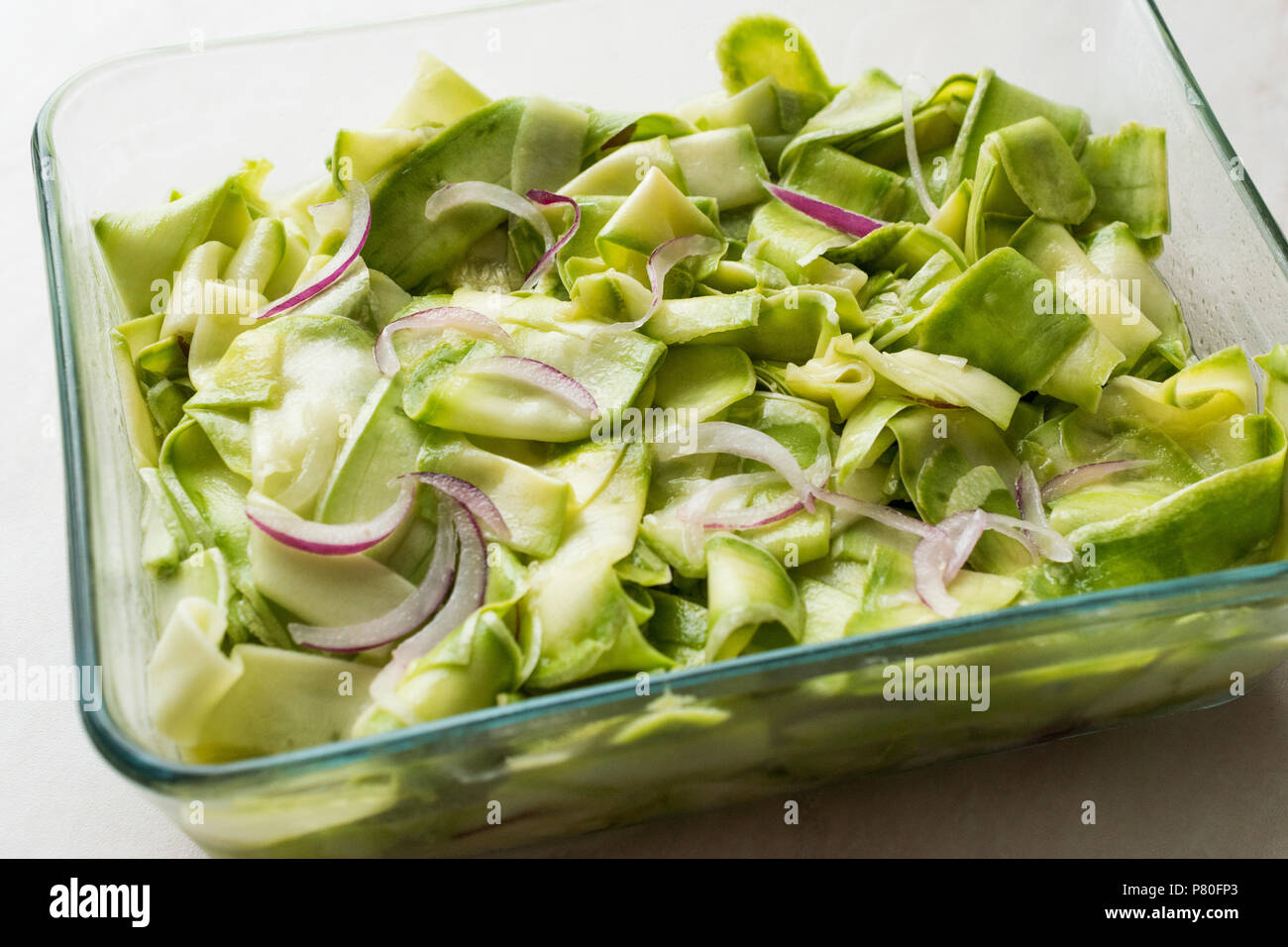 Turkish Squash Zucchini Slices cut with Knife / Kabak Siyirma ...