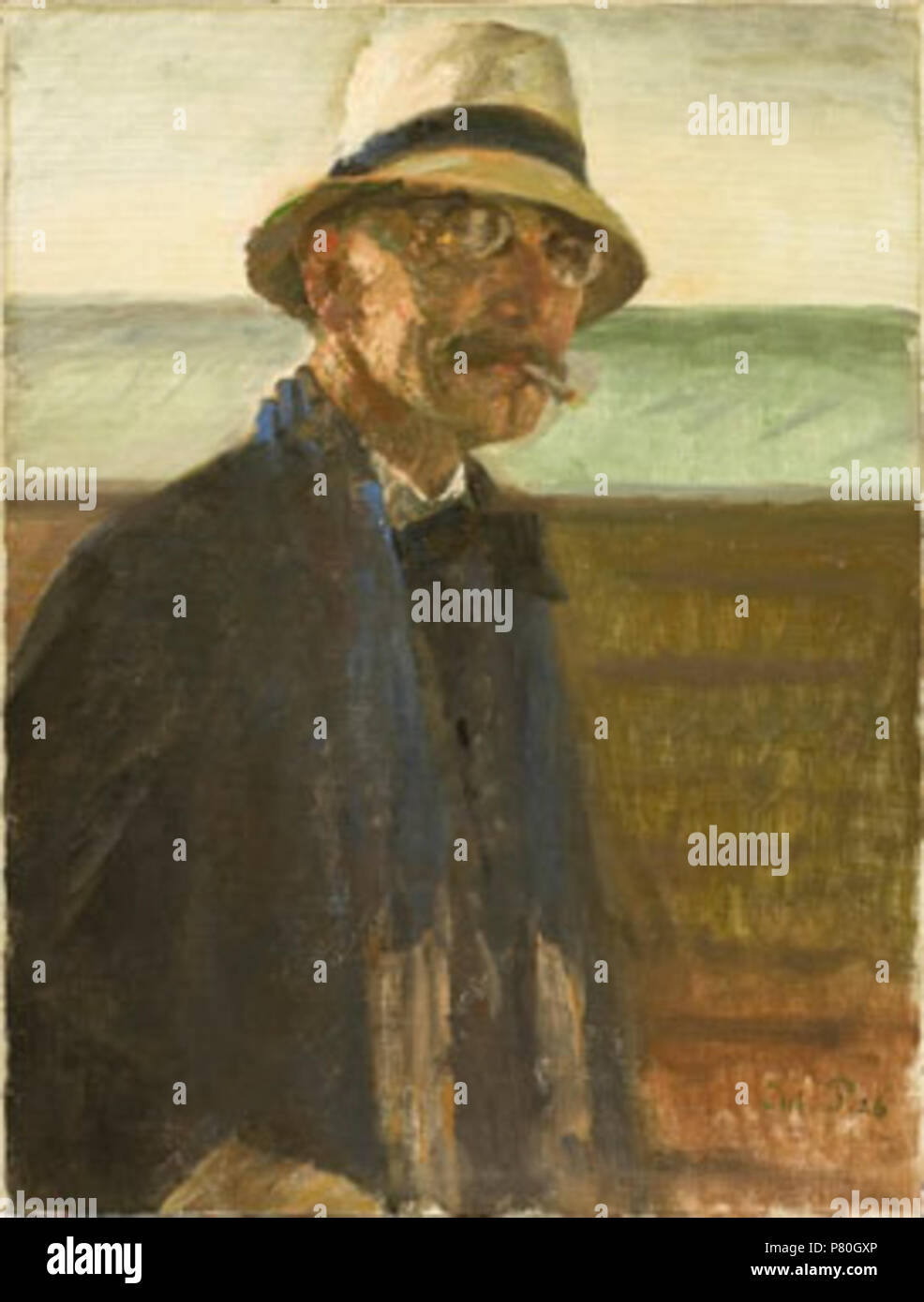 English: Self portrait of the Danish artist Julius Paulsen. . 1926 306 ...