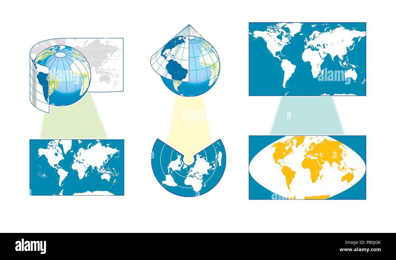 Map projections Cut Out Stock Images & Pictures - Alamy