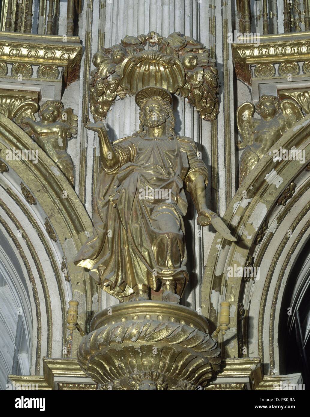 CAPILLA MAYOR-ESCULTURA DEL APOSTOL S BARTOLOME. Location: CATEDRAL ...