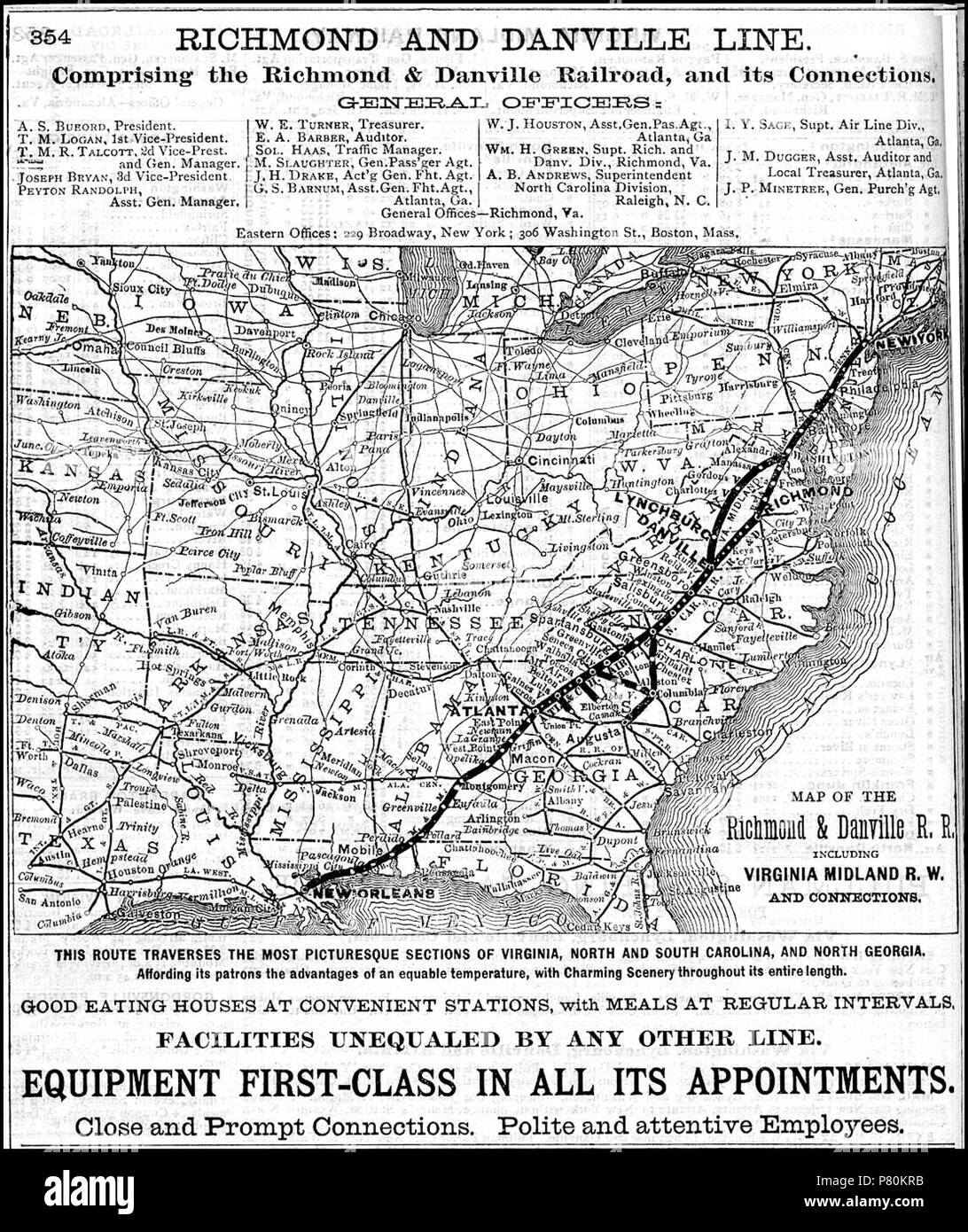 English: R&D Map: From Travelers' Official Railway Guide for the United ...