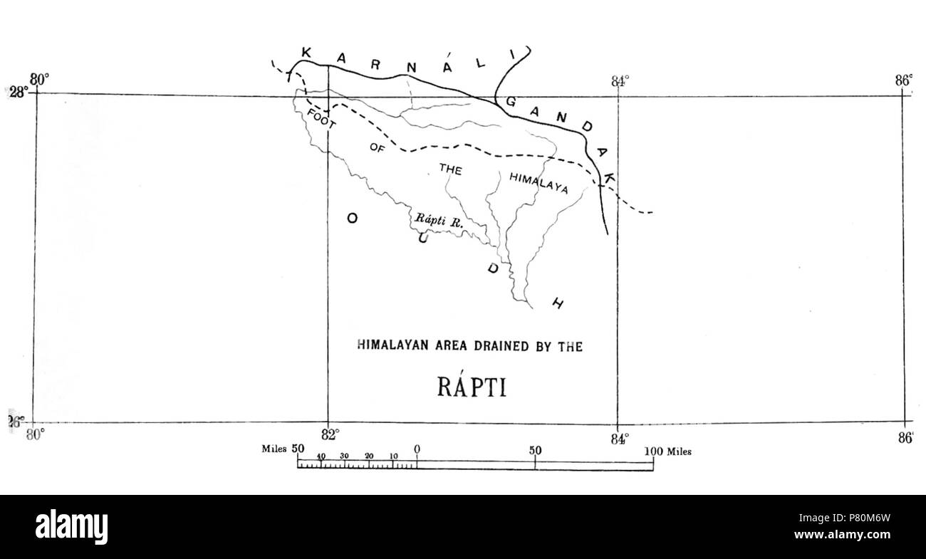 Map of the catchment zones for the Rapti river . 1907 326 Rapti ...
