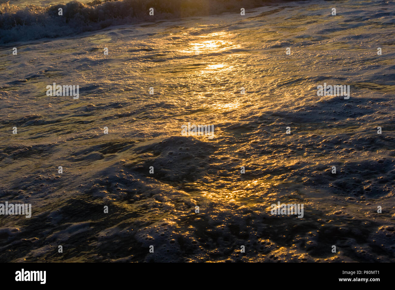 Summer sea sunset, the sun, waves and clouds, beautiful dramatic ...