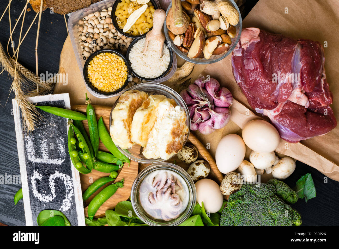 Natural products and ingredients containing selenium as octopus, bread ...