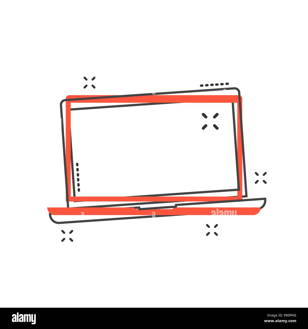 Cartoon laptop hi-res stock photography and images - Alamy