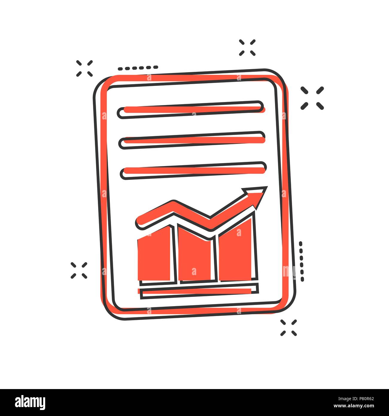 Cartoon checklist icon in comic style. Document check illustration ...