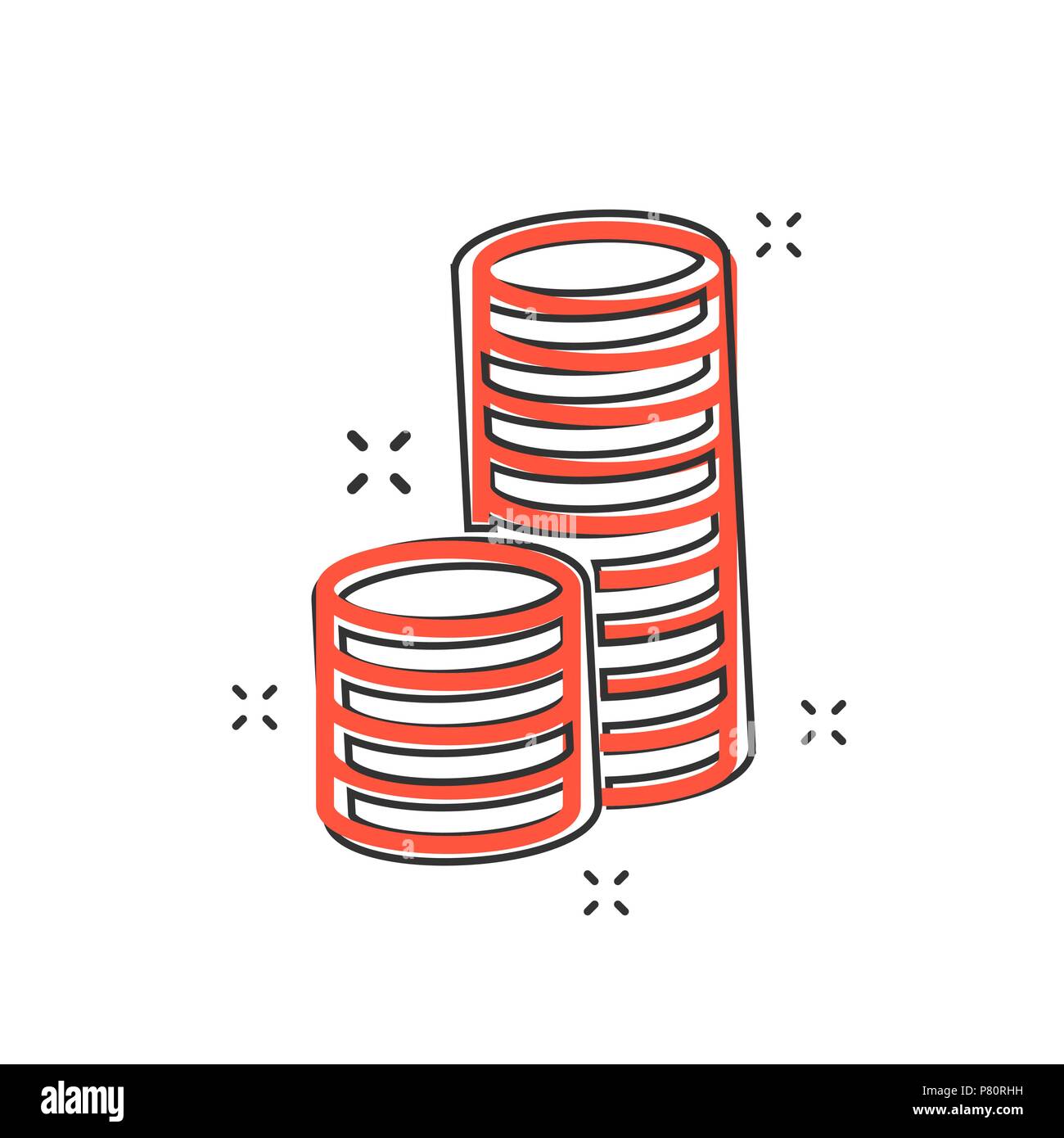 Cartoon money icon in comic style. Dollar money sign illustration ...