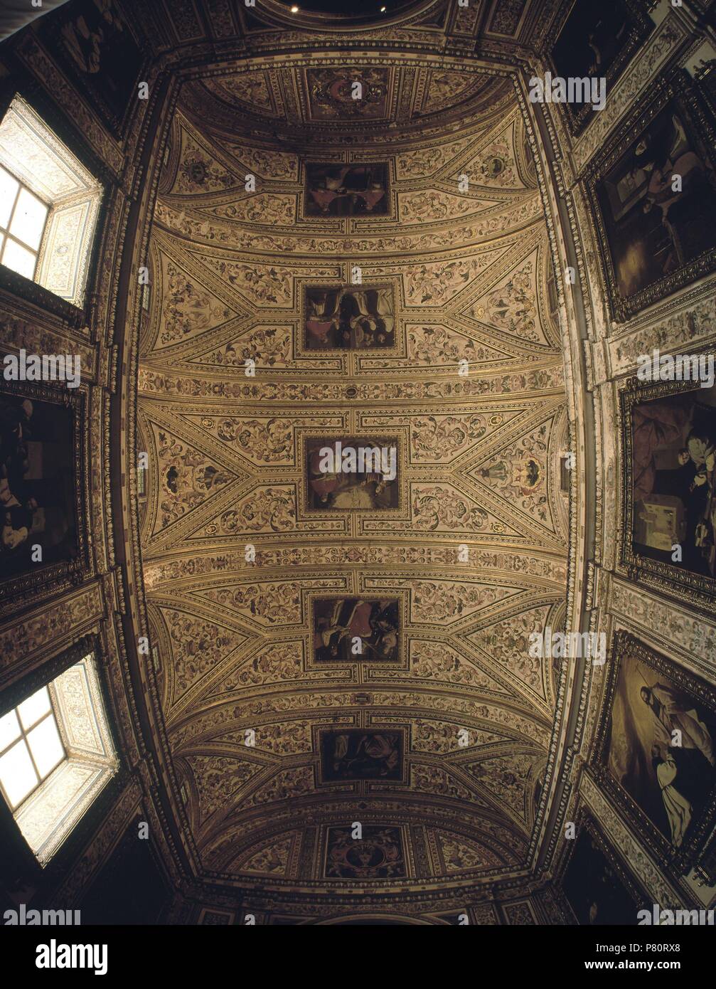 SACRISTIA-VISTA DE LA BOVEDA CON OJO DE PEZ-S XVII-ARQUITECTURA BARROCA ...