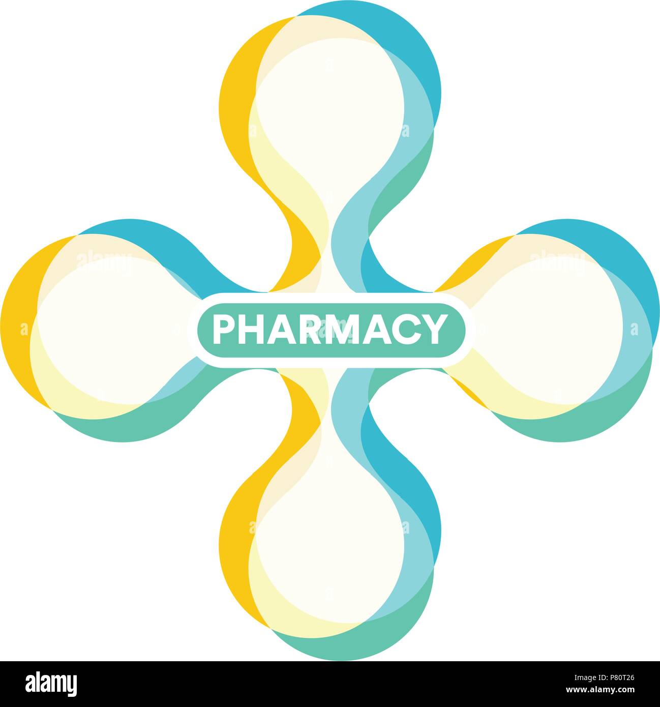 Abstract medical cross icon, modern design, new medical technology ...