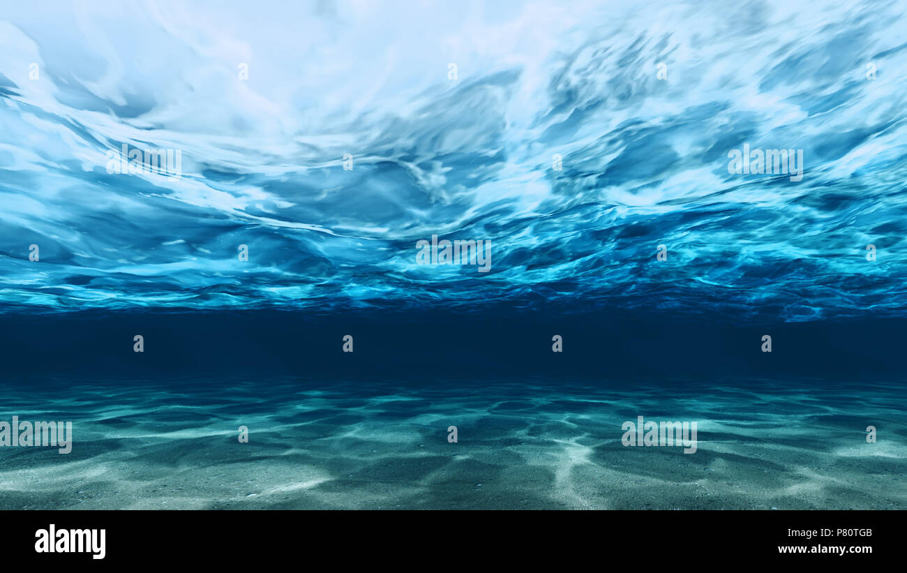 Deep of sea with Surface sand in under water Stock Photo - Alamy