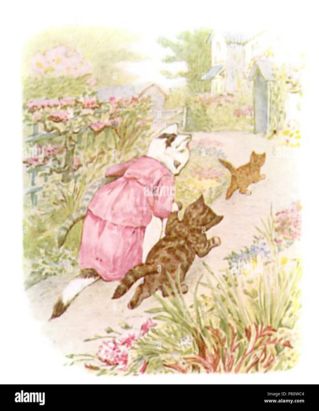 English: Title illustration from The Tale of Tom Kitten . 1907 363 Tale ...