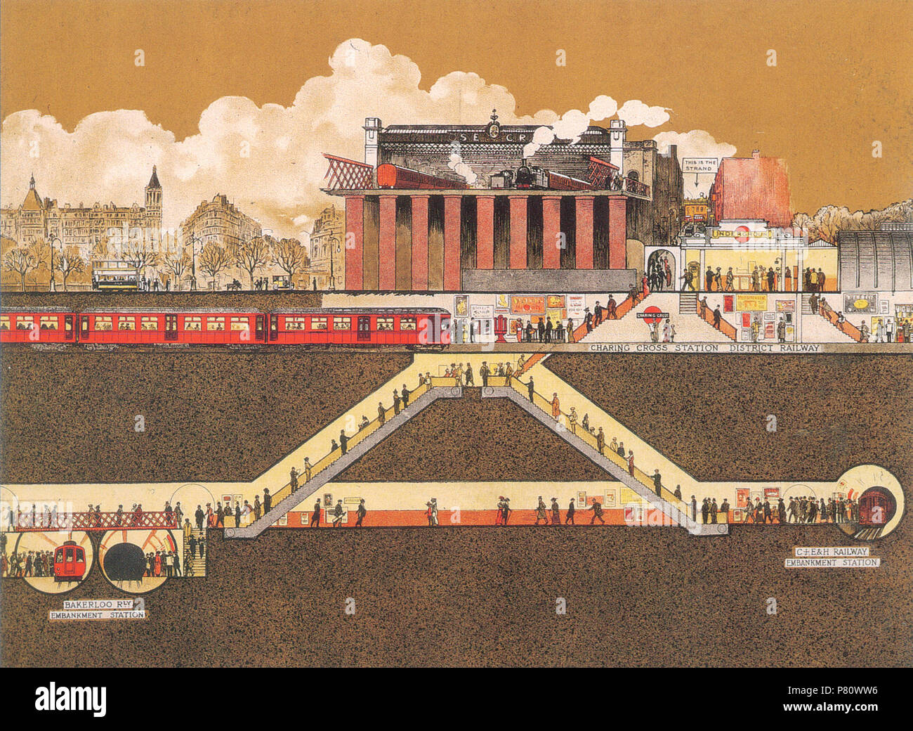 Charing cross station london entrance hi-res stock photography and ...