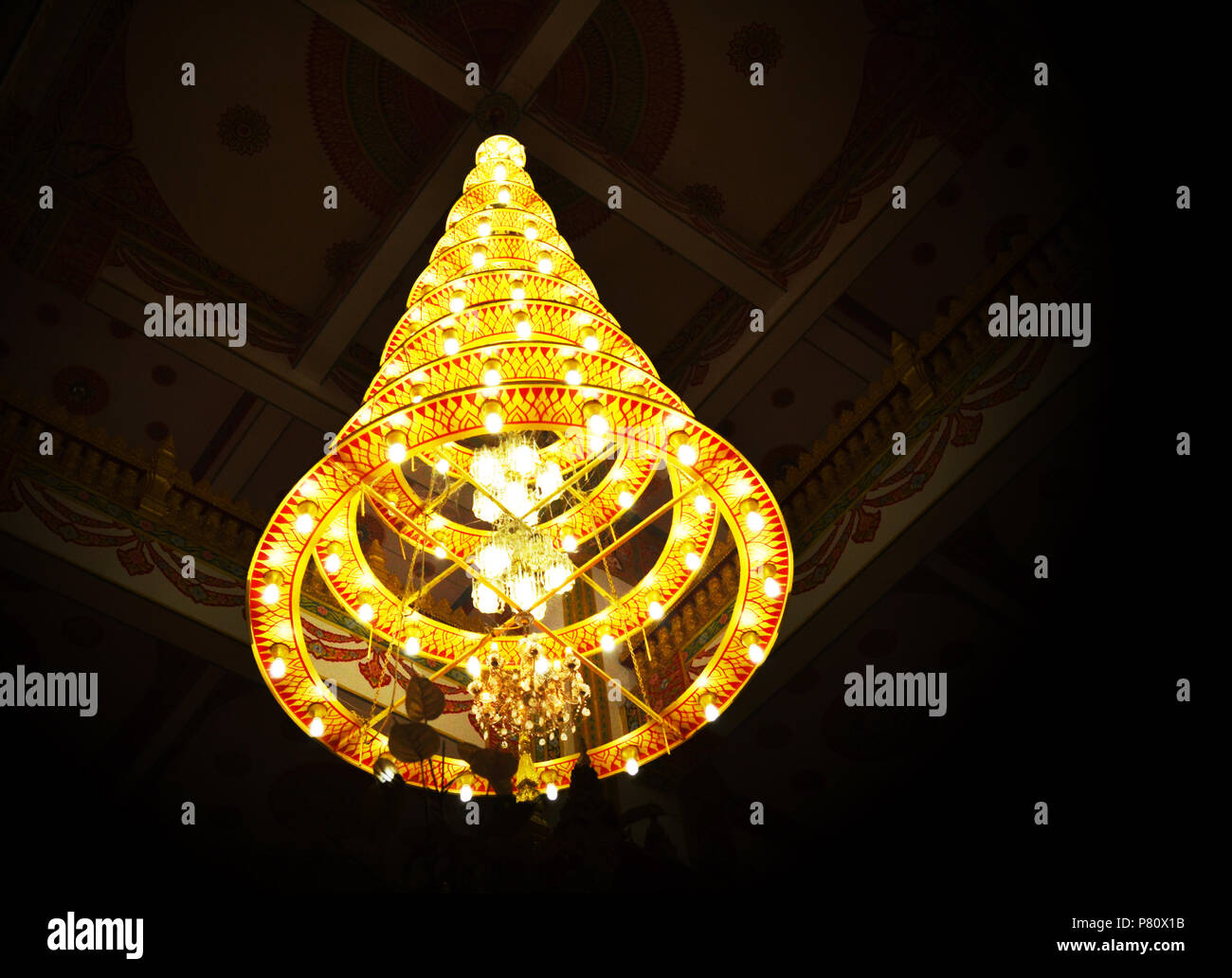 Ceiling light in the temple Stock Photo - Alamy