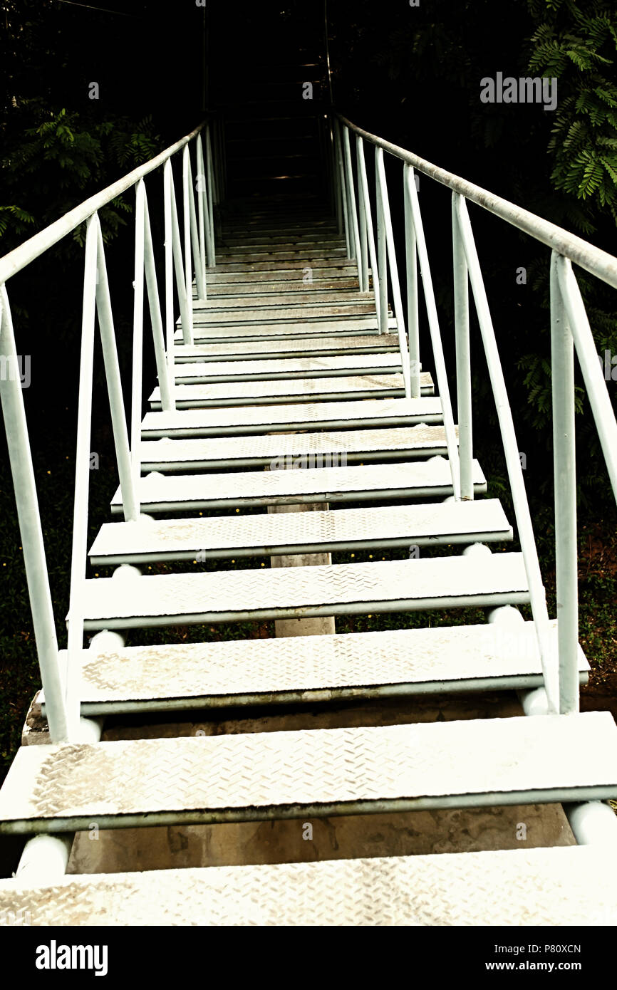 White bridge over the river in nature Stock Photo - Alamy