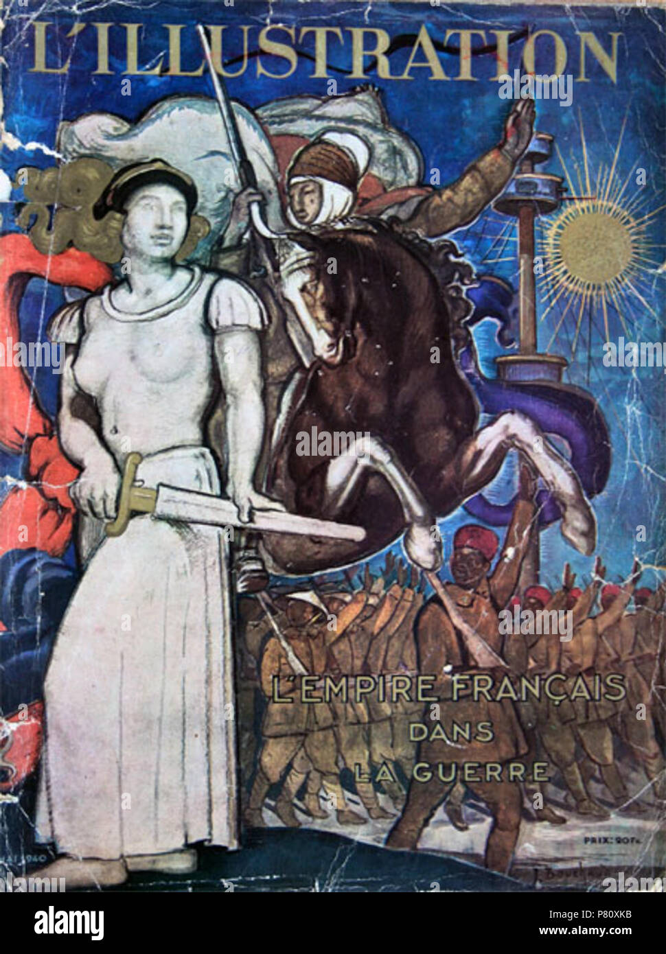 English: Allegory of France and natives of the French colonial empire ...