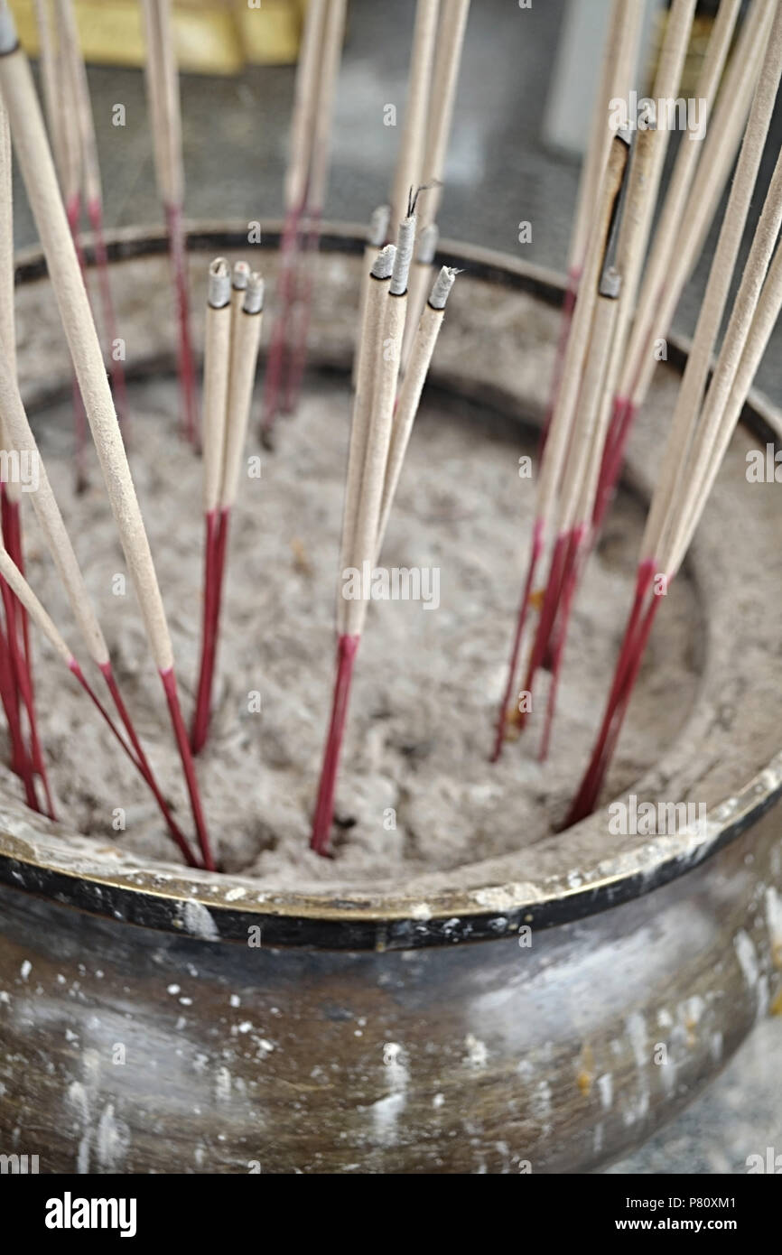 Many incense sticks burning smoke hi-res stock photography and images ...