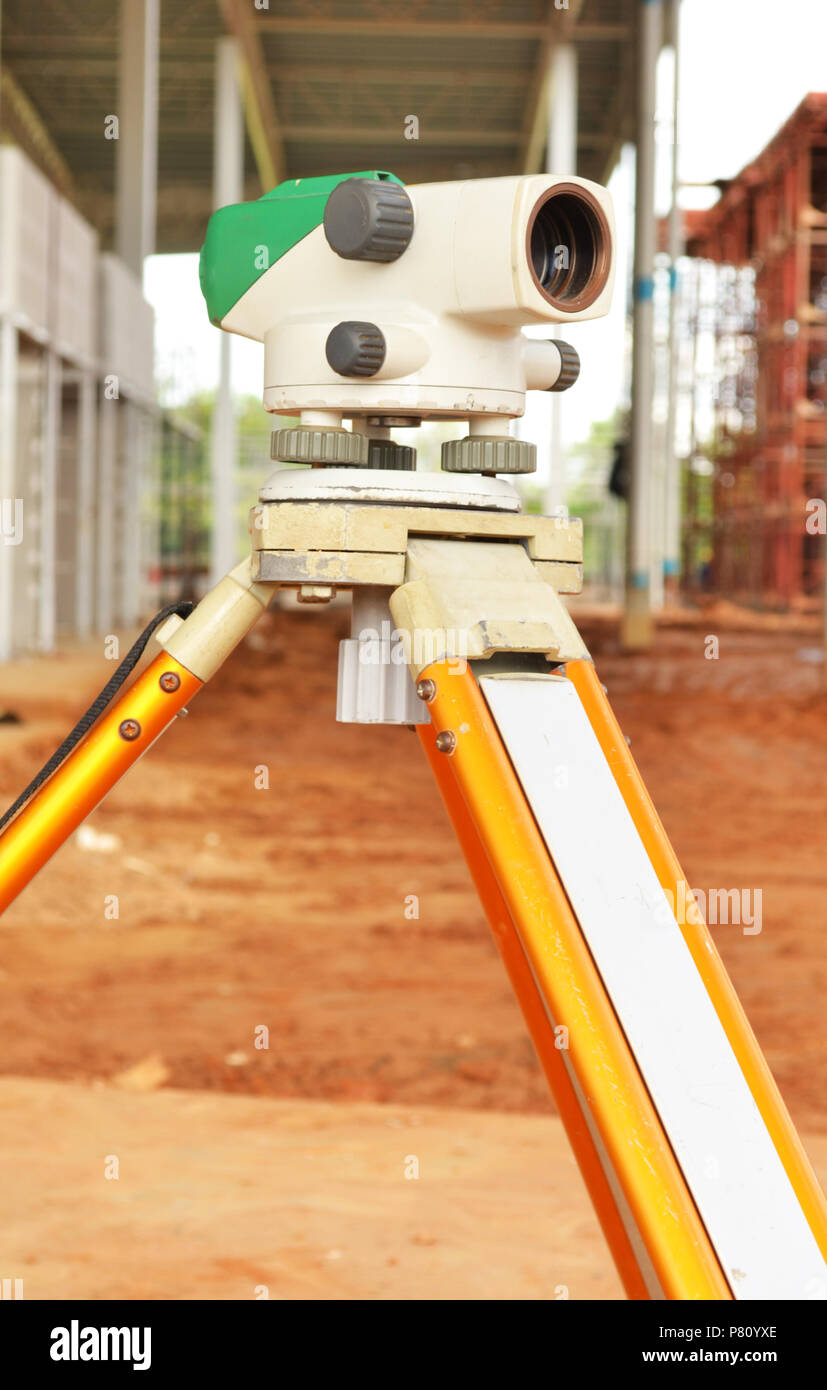 Level-measuring instrument in construction Stock Photo - Alamy
