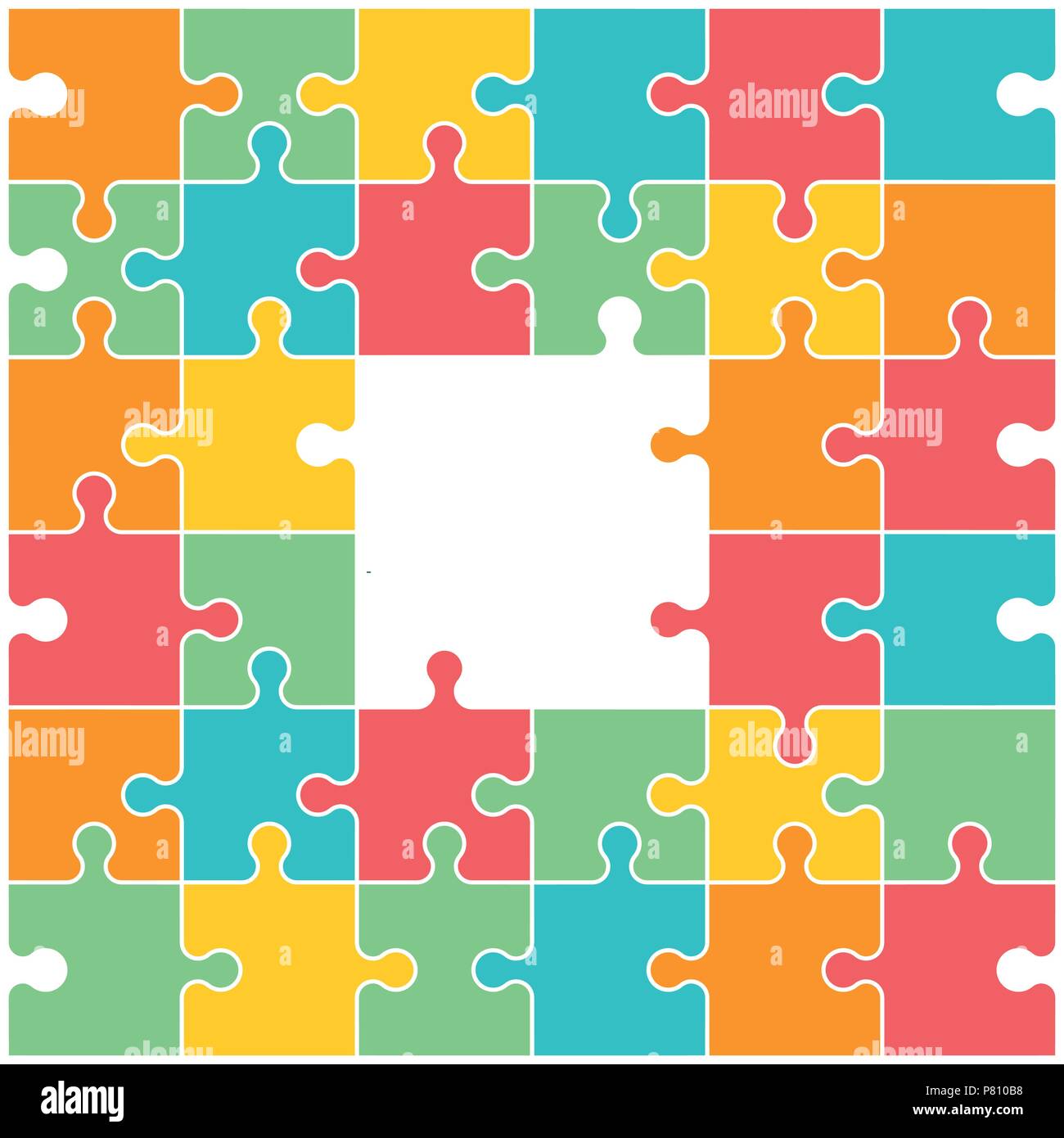 Connection and composition, puzzle illustration Stock Vector Image ...