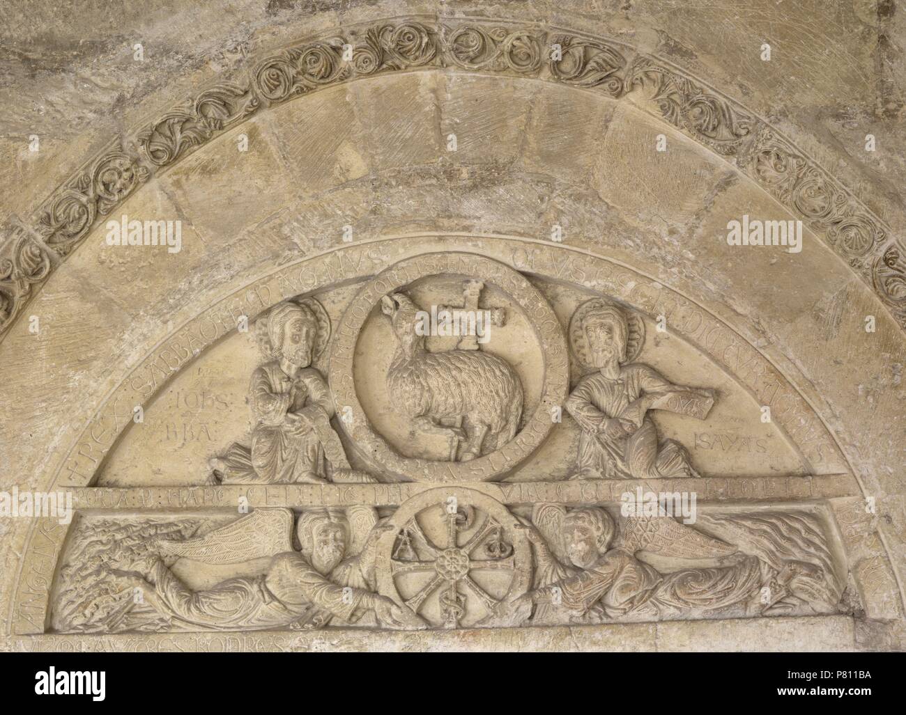 BASILICA-PORTADA-TIMPANO DEL CORDERO-ROMANICO. Location: BASILICA DE ...